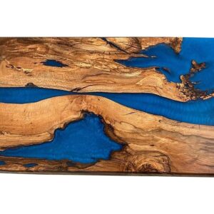 Epoxy Table, Wood Epoxy Plain Edge Wooden Table, Epoxy Resin River Table, Natural Wood,Dining Table, Natural Epoxy Table, Resin Table