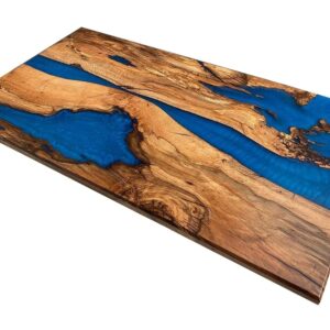 Epoxy Table, Wood Epoxy Plain Edge Wooden Table, Epoxy Resin River Table, Natural Wood,Dining Table, Natural Epoxy Table, Resin Table