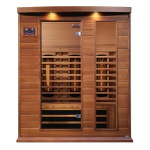 DYNAMIC SAUNAS Maxxus MX-M306-01 3-Person Full Spectrum Near Zero EMF (Under 2MG) FAR Infrared Sauna (Canadian Clear Red Cedar) Curb Side Delivery