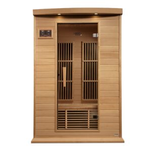 DYNAMIC SAUNAS Maxxus MX-K206-01 Elite 2-Person Near Zero EMF (Under 2 MG) FAR Infrared Sauna, (Canadian Hemlock) Curb Side Delivery