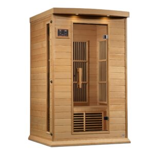 DYNAMIC SAUNAS Maxxus MX-K206-01 Elite 2-Person Near Zero EMF (Under 2 MG) FAR Infrared Sauna, (Canadian Hemlock) Curb Side Delivery