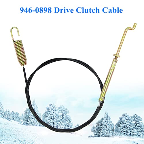 AILEETE 946-0898 Drive Clutch Cable for MTD Craftsman Cub Cadet Troy-Bilt Yard Man Ryobi Yard Machines Bolens Husky Snowblower Snow Thrower 746-0898 746-0898A 746-0898B