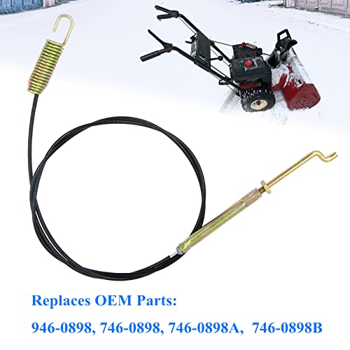 AILEETE 946-0898 Drive Clutch Cable for MTD Craftsman Cub Cadet Troy-Bilt Yard Man Ryobi Yard Machines Bolens Husky Snowblower Snow Thrower 746-0898 746-0898A 746-0898B