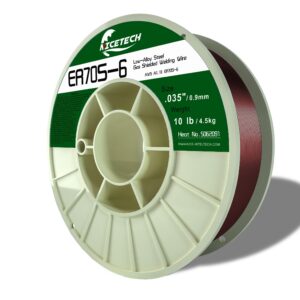 NICETECH, MIG Solid Welding Wire, Carbon Steel, ER70S-6 .035-Diameter, 10 Pounds Spool, Package of 1