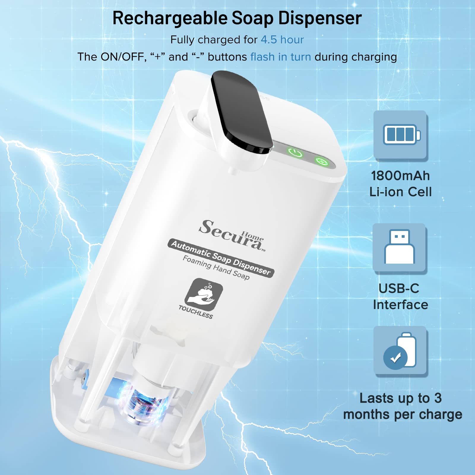 Secura Home 16oz Soap Dispenser