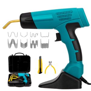 beedove plastic welding kit, plastic welder, 100w-110v hot stapler, car bumper repair kit with 4 types of staples, knife, plier and carry case, flat/outside corner/inside corner/wave staples