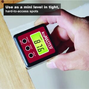 Calculated Industries 7434 AccuMASTER 2-in 1 Magnetic Digital Level and Angle Finder & General Tools T-Bevel Gauge & Protractor #828 - Digital Angle Finder