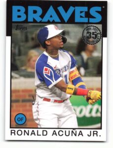 2021 topps update 1986 topps baseball 35th anniversary #86b-39 ronald acuna jr. atlanta braves baseball nm-mt