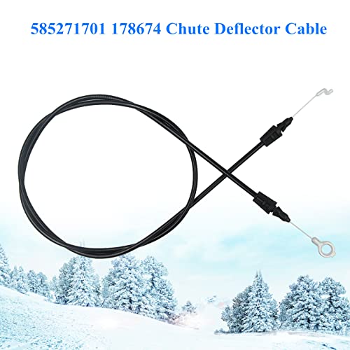 AILEETE 585271701 178674 Chute Deflector Cable for Craftsman Husqvarna AYP Sears Snowblower Snow Thrower 587030801 420673 532420673