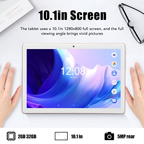 Tablet 10.1 Inch 10.0 with A7 Quad Core and SC7731E, 2GB RAM and 32GB ROM, HD Touchscreen Tablets with Dual Camera Front 2MP and Rear 5MP, Dual Card Dual Standby