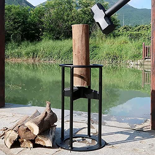 HGUIEPGSQZG Manual firewood Splitter,Portable Cracker Wedge,Labor-Saving and Fast kindling Splitter,Safely No Sharp Edge Wood Splitter,Cast Iron Splitting Wedge,for Indoor or Outdoor,Campsite & Home