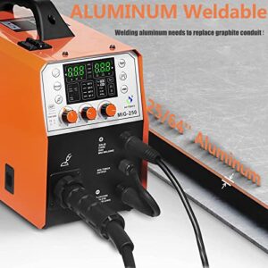 HITBOX MIG Welder Machine,200Amp 5 in 1 Gas MIG/Gasless Flux Core MIG/Stick/Lift TIG/Spot welding/Aluminum Multi Process Welding Machine with LED Digital Display