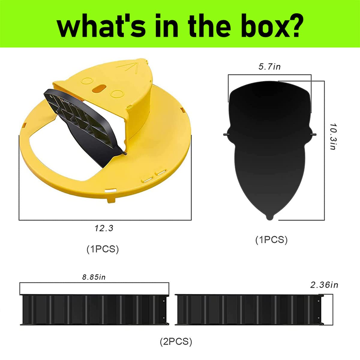 Mouse Rat Trap Bucket Turnover and Slide Barrel Bucket Lid Mouse Rat Trap for Indoor Outdoor Mouse Rat Traps Compatible 5 Gallon Bucket（Without Barrel） (Yellow Mouse Trap 1pc)