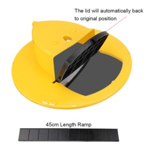 Mouse Rat Trap Bucket Turnover and Slide Barrel Bucket Lid Mouse Rat Trap for Indoor Outdoor Mouse Rat Traps Compatible 5 Gallon Bucket（Without Barrel） (Yellow Mouse Trap 1pc)