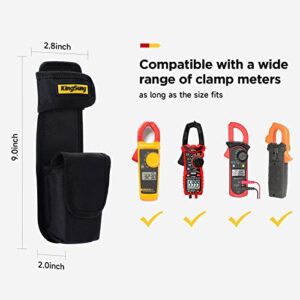 KingSung Clamp Meter Holster for Fluke 323/324/325/376FC/362/302 and More Electrical Test Meters, with Pocket Sturdy Fabric Case, Convenient Unisex Universal Belt Loop,Universal Pouch