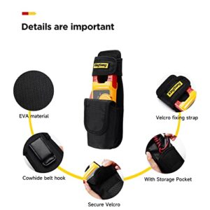 KingSung Clamp Meter Holster for Fluke 323/324/325/376FC/362/302 and More Electrical Test Meters, with Pocket Sturdy Fabric Case, Convenient Unisex Universal Belt Loop,Universal Pouch