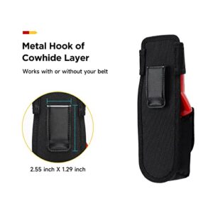 KingSung Clamp Meter Holster for Fluke 323/324/325/376FC/362/302 and More Electrical Test Meters, with Pocket Sturdy Fabric Case, Convenient Unisex Universal Belt Loop,Universal Pouch