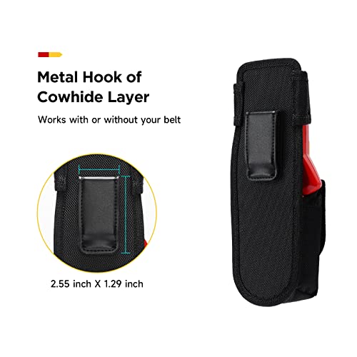 KingSung Clamp Meter Holster for Fluke 323/324/325/376FC/362/302 and More Electrical Test Meters, with Pocket Sturdy Fabric Case, Convenient Unisex Universal Belt Loop,Universal Pouch