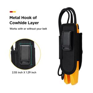 KingSung Sturdy Fabric Tool Holster For FlukeT5-1000/T5-600/T6-1000/T6-600, Continuity and Current Tester meter Case with Belt Loop, Multipurpose Tool Belt Bag, Can Use Without Belt,T5/ T6 Pouch