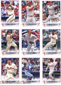 2022 topps complete series 1 & 2 philadelphia phillies team set 24 cards: inc realmuto, zack wheeler, bryce harper, aaron nola, alec bohm & more shipped in an acrylic case