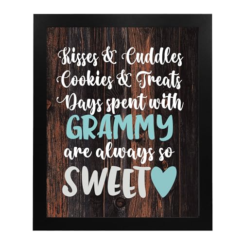 Days Spent With Grammy- Inspirational Grandma Wall Decor, Unique Rustic Family Wall Art Print, Perfect Wall Sign For Home Decor, Office Decor, & Guest Room Decor. Great Gift for Nana. Unframed- 8x10"