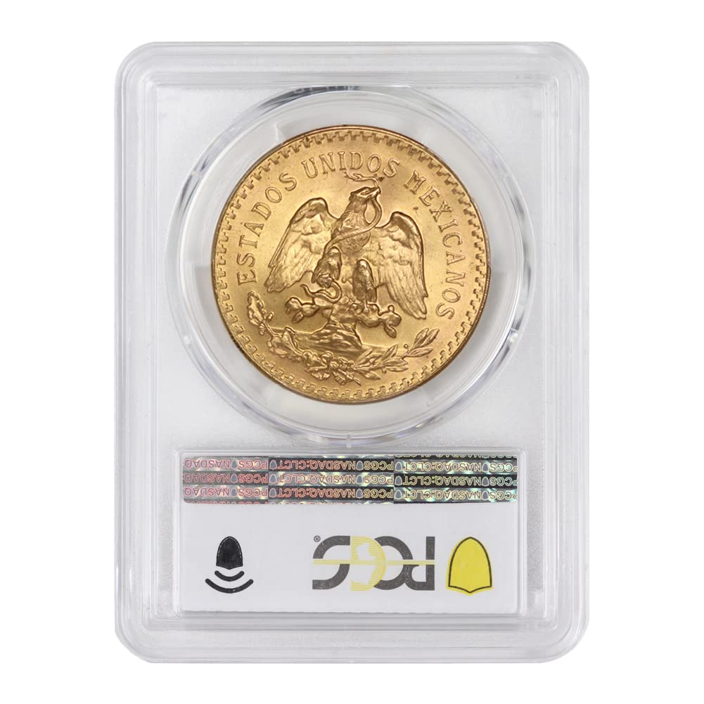 1947 No Mint Mark 1.2057oz Mexican Gold Peso MS-67 by Mint State Gold 50 Pesos PCGS MS67