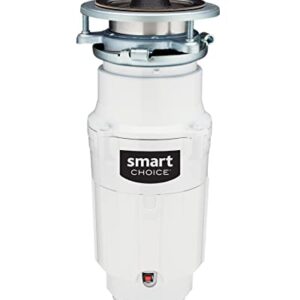 Smart Choice 1/2 HP Direct Wire Garbage Disposal for Kitchen Sinks, White | SC05DISPD1