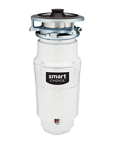 Smart Choice 1/2 HP Direct Wire Garbage Disposal for Kitchen Sinks, White | SC05DISPD1