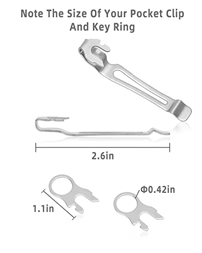 Quick-Release Pocket Clip, Multi-Tool Pocket Clip for Leatherman Wave with Lanyard Ring, Stainless Steel Leatherman Surge Accessories for Charge AL, Charge ALX, Charge Ti and Charge TTii(2 Pack)