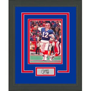 framed jim kelly facsimile laser engraved signature auto buffalo bills 14x17 football photo