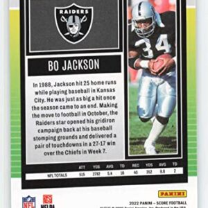 2022 Score #132 Bo Jackson NM-MT Los Angeles Raiders Football NFL