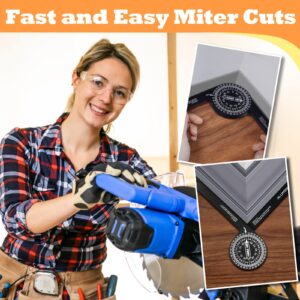 Angle Finder Aluminum Miter Saw Protractor, Rust Proof Angle Finder Featuring Precision Laser Engraved Scales Miter Angle Finder for Carpenters, Plumbers and All Building Trades