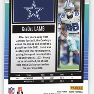 2022 Score #222 CeeDee Lamb NM-MT Dallas Cowboys Football NFL