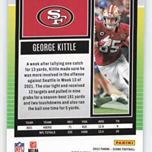 2022 Score #165 George Kittle NM-MT San Francisco 49ers Football NFL