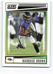 2022 score #181 marquise brown nm-mt baltimore ravens football nfl