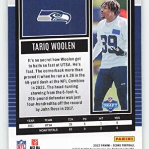 2022 Score #390 Tariq Woolen NM-MT RC Rookie Seattle Seahawks Football NFL