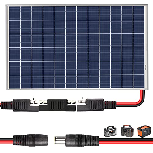 PNGKNYOCN SAE to DC 8mm Short Cable 10cm 14 AWG SAE Solar Connector to DC 8mm Female Connector Power Cable for Solar Generator Portable Solar Panel（2-Pack）