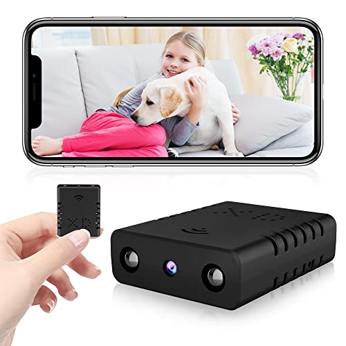 WCFHS Mini Spy Camera WiFi Wireless Hidden Cameras, 0.4 * 1.3 * 1.5in, HD1080P Night Vision, Nanny Cams Wireless with Cell Phone App and Sound, Suitable for Outdoor, Indoor, Pet Camera.