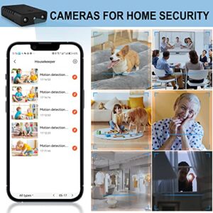 WCFHS Mini Spy Camera WiFi Wireless Hidden Cameras, 0.4 * 1.3 * 1.5in, HD1080P Night Vision, Nanny Cams Wireless with Cell Phone App and Sound, Suitable for Outdoor, Indoor, Pet Camera.