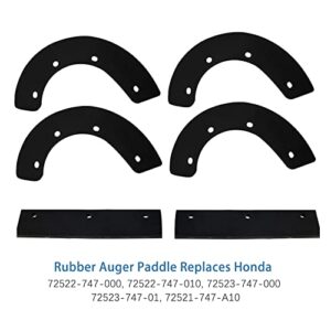 POSEAGLE Snow Blower Rubber Auger Paddles Replaces 72523-747-000, 72522-747-000, 72521-747-000 with 76322-747-000, 76322-747-A10 Scraper for Honda HS521, HS521K1, HS621 Snowblowers