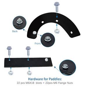 POSEAGLE Snow Blower Rubber Auger Paddles Replaces 72523-747-000, 72522-747-000, 72521-747-000 with 76322-747-000, 76322-747-A10 Scraper for Honda HS521, HS521K1, HS621 Snowblowers