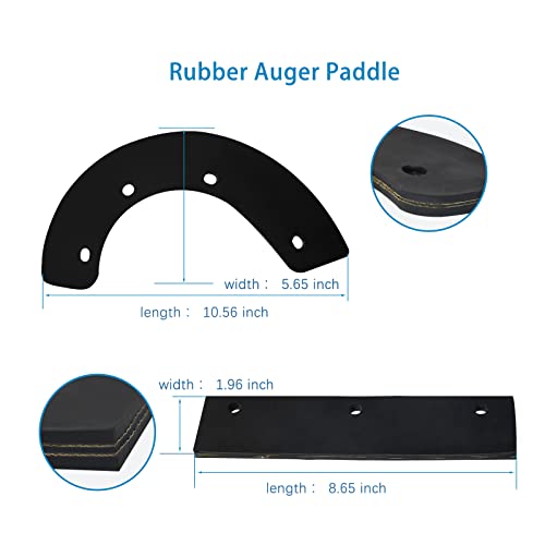 POSEAGLE Snow Blower Rubber Auger Paddles Replaces 72523-747-000, 72522-747-000, 72521-747-000 with 76322-747-000, 76322-747-A10 Scraper for Honda HS521, HS521K1, HS621 Snowblowers