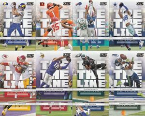 2022 panini score football cards toe the line insert set 15 cards cooper kupp ja'marr chase kelce diggs and more