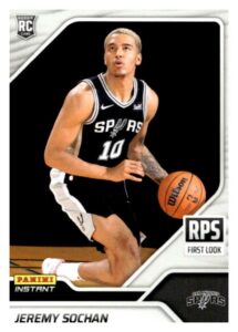 jeremy sochan rc 2022-23 panini instant rps 1st look rookie /1211#8 spurs nba