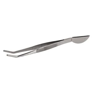 AUHX Bonsai Tweezers Tools, Bonsai Tweezers Wearresistant Stainless Steel Ergonomic Handle for Loosening Soil (Bent)