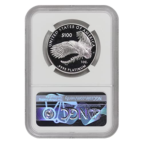 2019 W 1 oz American Platinum Eagle PF-70 Ultra Cameo First Day of Issue Mercanti Label $100 NGC PF70UCAM