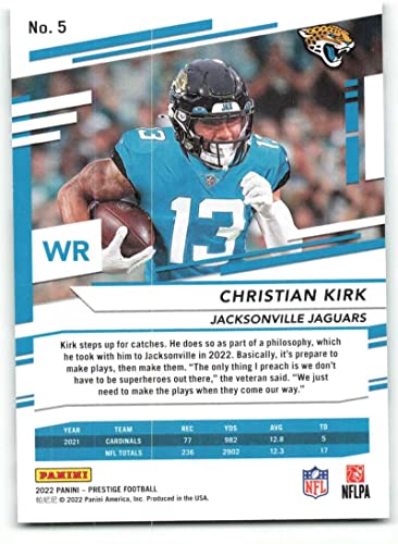 2022 Panini Prestige #5 Christian Kirk Jacksonville Jaguars NFL Football Trading Card