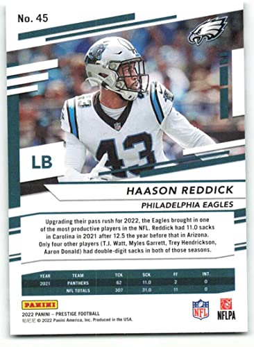 2022 Panini Prestige #45 Haason Reddick Philadelphia Eagles NFL Football Trading Card