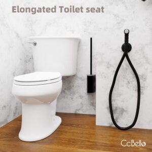 Elongated Toilet Seat, Slow Close Quick-Release Hinges, Heavy Duty Soft Close, Oval(Oblong) Toilet Seat For Elongated Toilets, Quiet-Close Lid And Seat, Easy To Install And Clean, Never Loosen, White