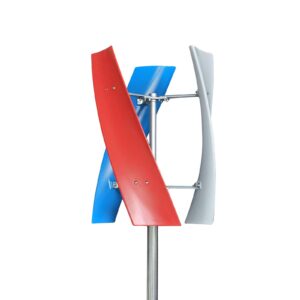 dnysysj 400w wind power turbine generator maglev generator vertical wind generator with 3 blade and controller (12v red blue white)